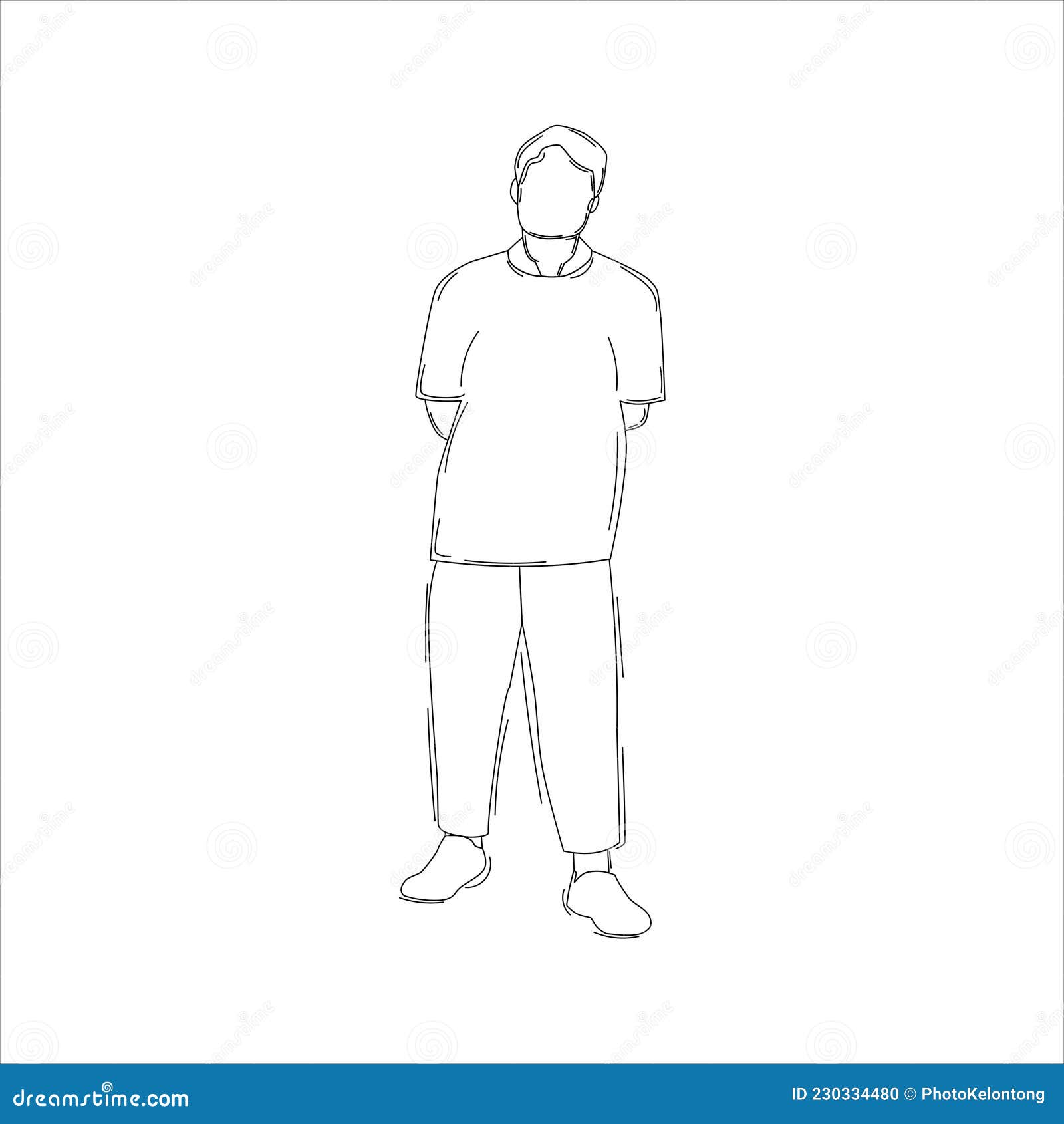 A man standing. stock illustration. Illustration of caucasian - 230334480