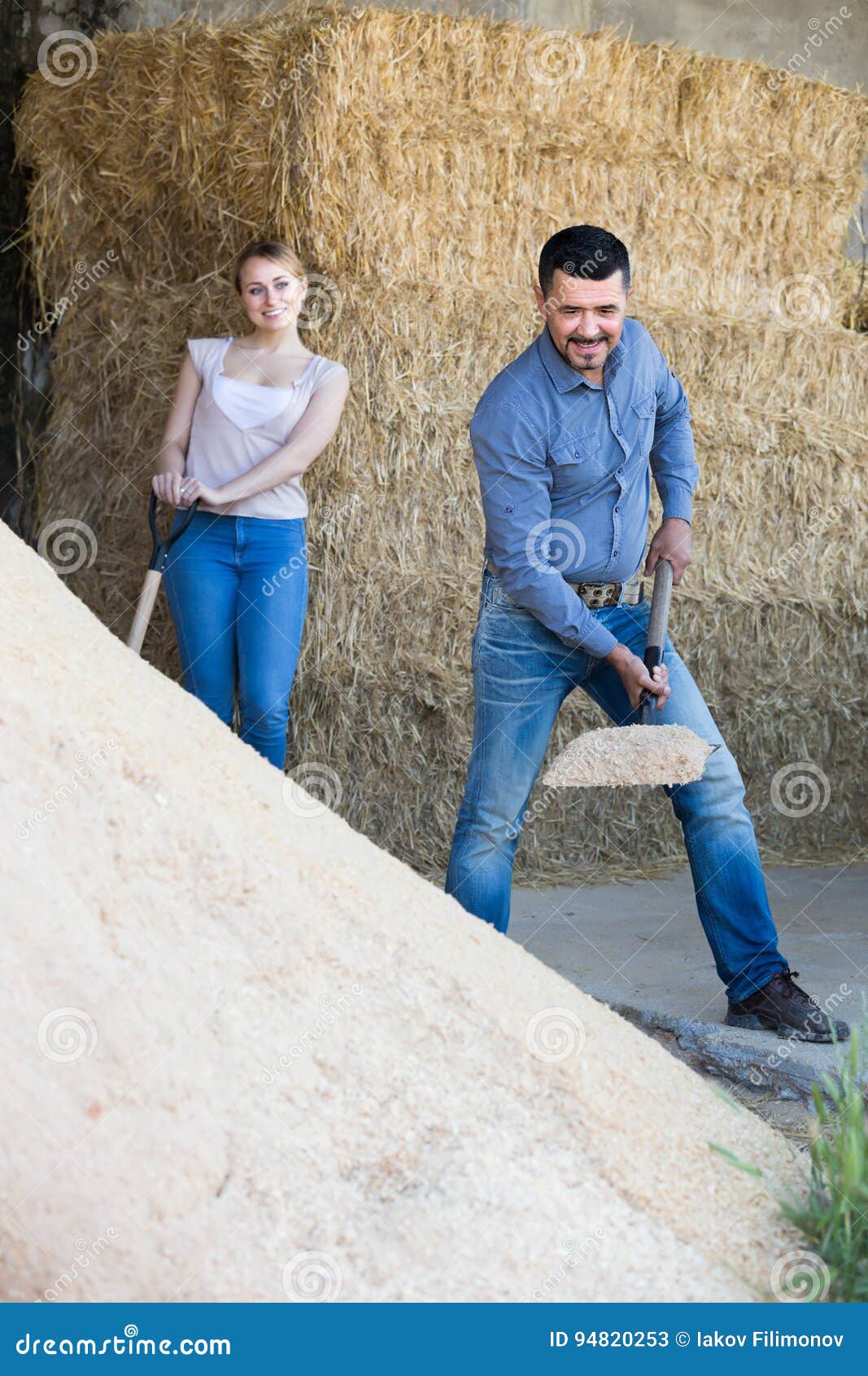 Man Standing with Metallic Spade Stock Image - Image of farmer ...