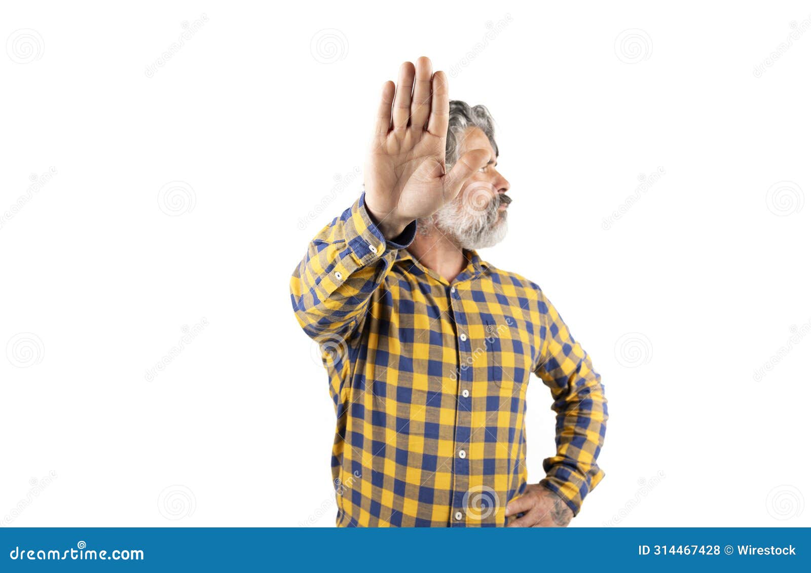 Man Standing with One Hand Raised To Cover His Face Stock Photo - Image ... Man Standing with One Hand Raised To Cover His Face Stock Photo - Image ...