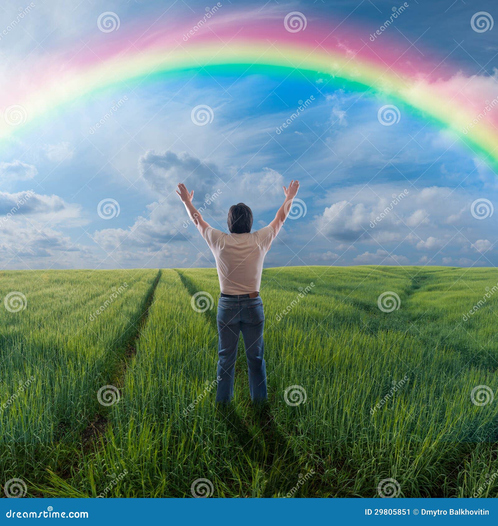 Man Standing with Open Arms Stock Image - Image of nature, lifestyle ...