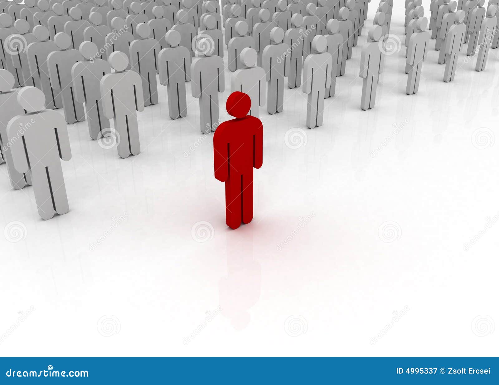 Unique Different Person Standing Out In A Crowd Royalty-Free Stock ...