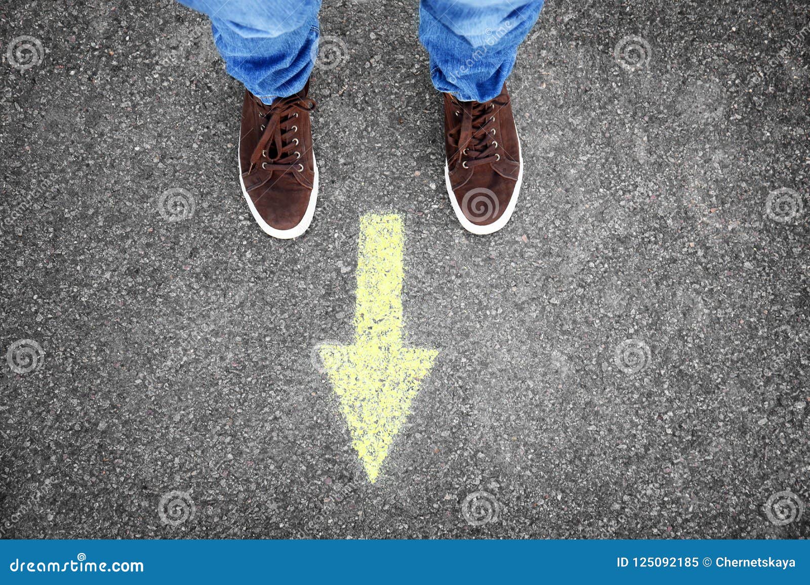 Man Standing on Road Near Arrow Marking Stock Image - Image of life ... Man Standing on Road Near Arrow Marking Stock Image - Image of life ...