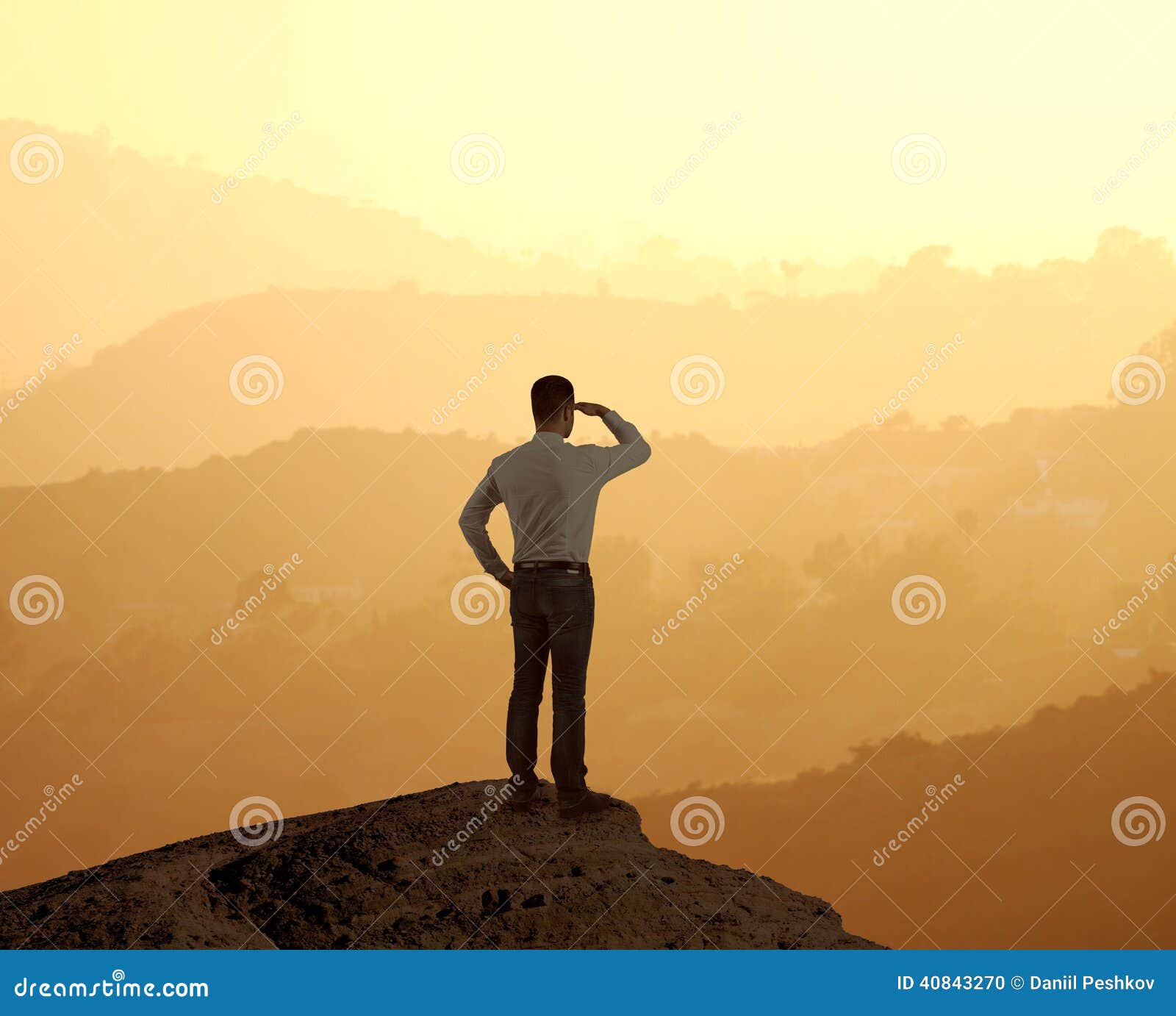 Man standing on rock stock photo. Image of people, manager - 40843270