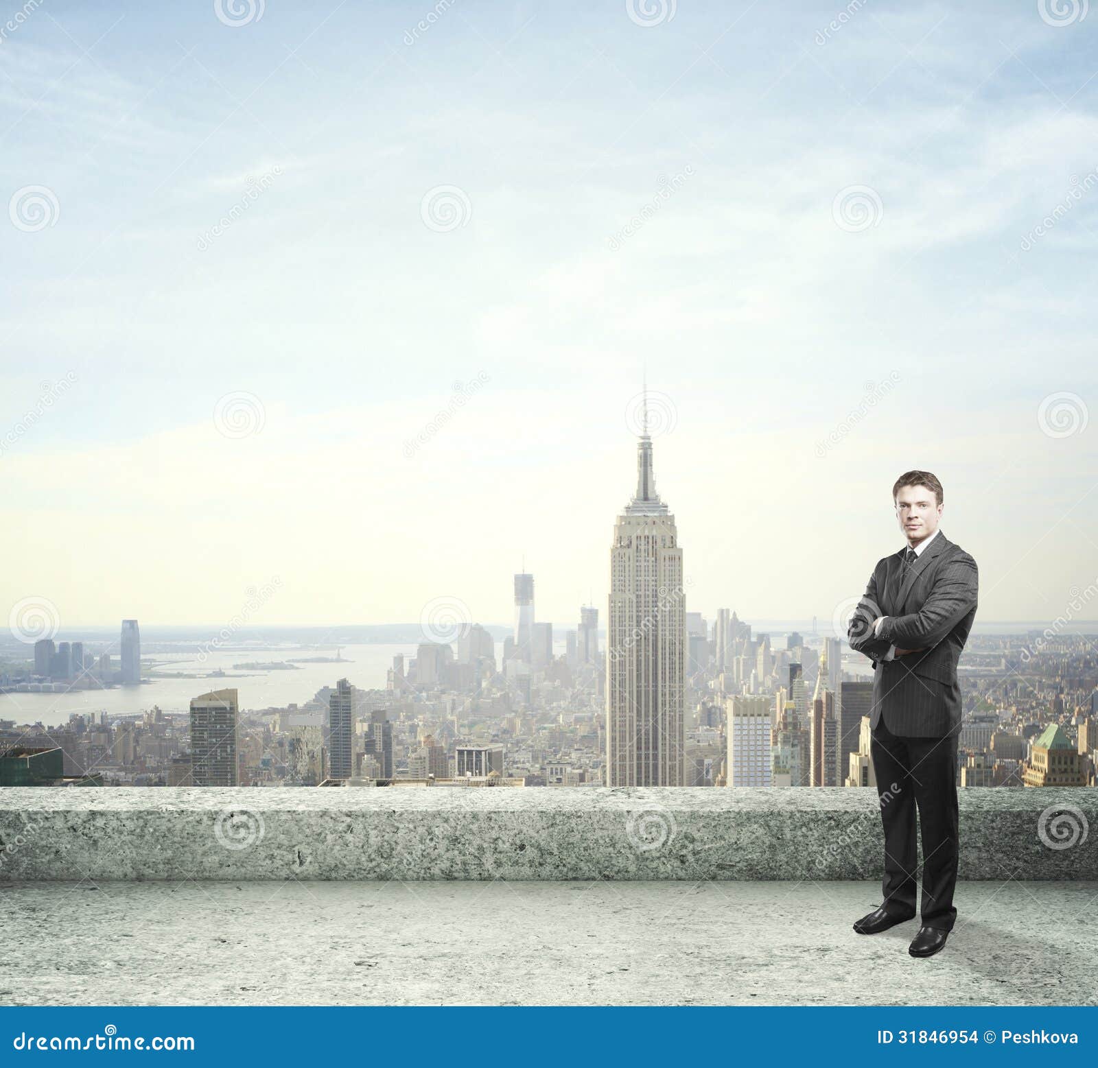 Man standing on roof stock photo. Image of businessman - 31846954