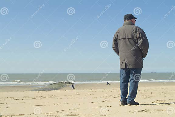 Man Standing at the Seaside Stock Photo - Image of seaside, grandpa: 883138