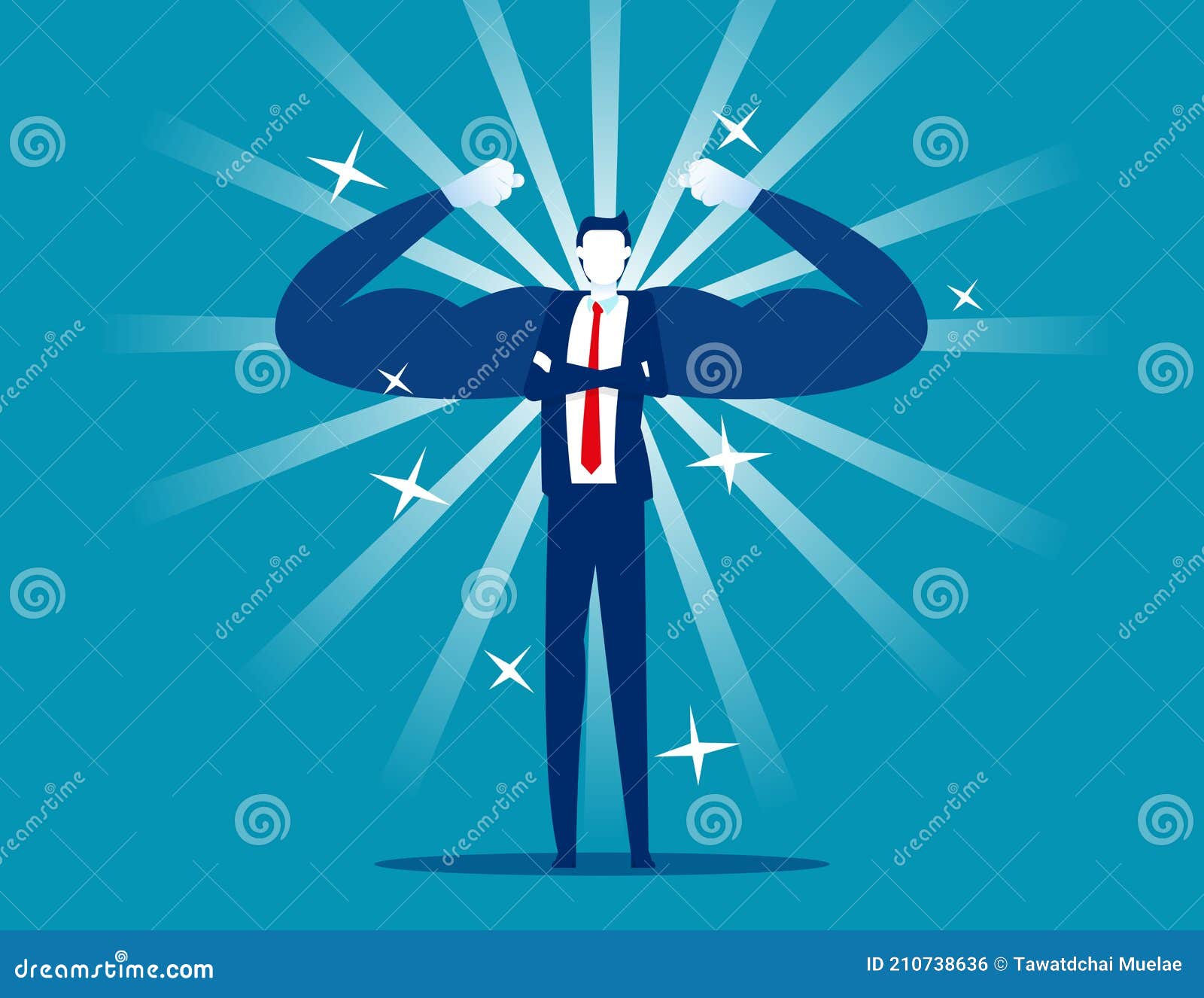 A Man Standing with Showing Confidence and Power Stock Vector ...