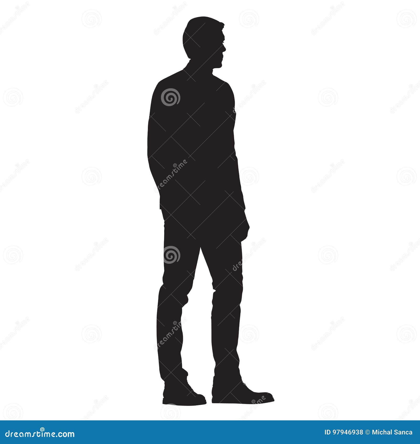 Man Standing Side View Stock Illustrations – 2,886 Man Standing Side ...