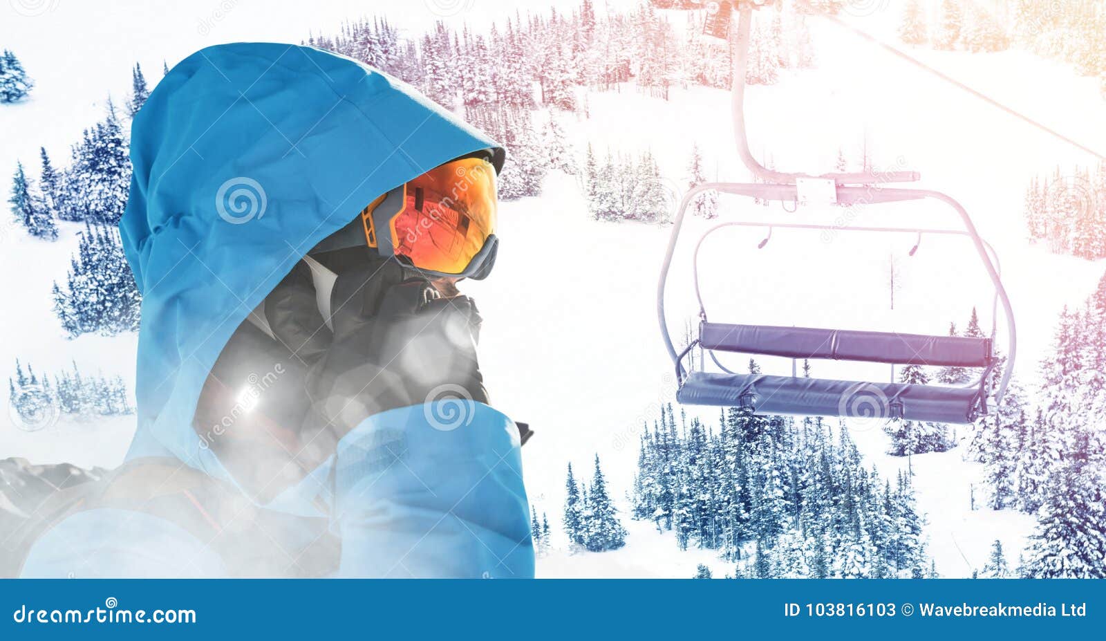 Man standing on slope stock image. Image of computer - 103816103