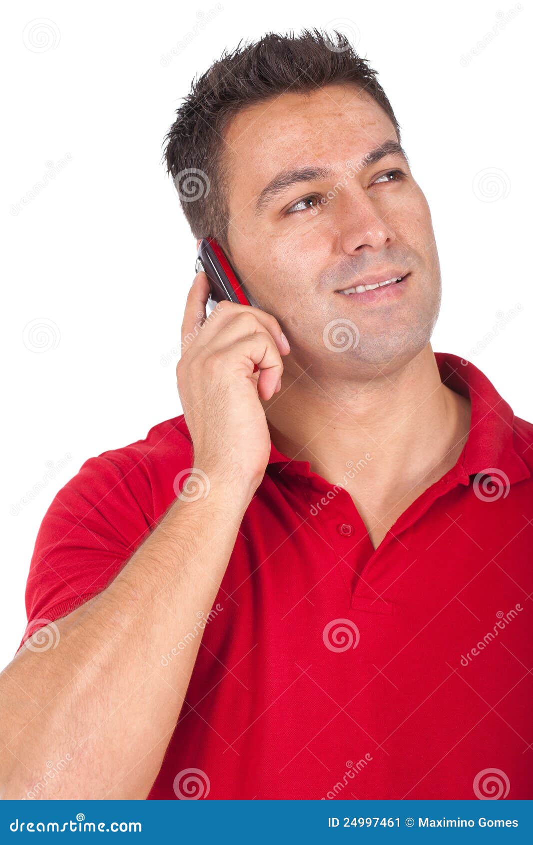 Man Standing and Speaking at the Phone Stock Image - Image of calling ...