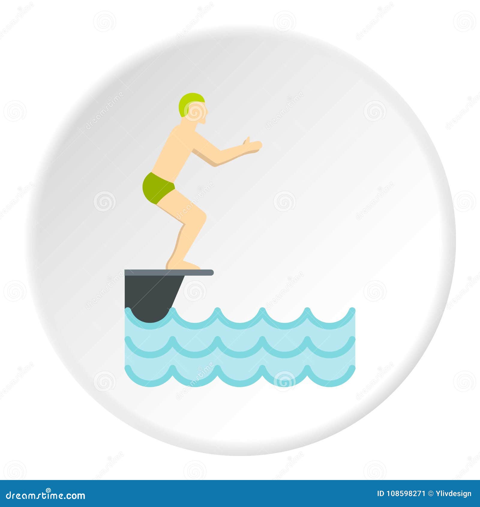 Springboard Dive Digital Tablet Cartoon Vector | CartoonDealer.com ...