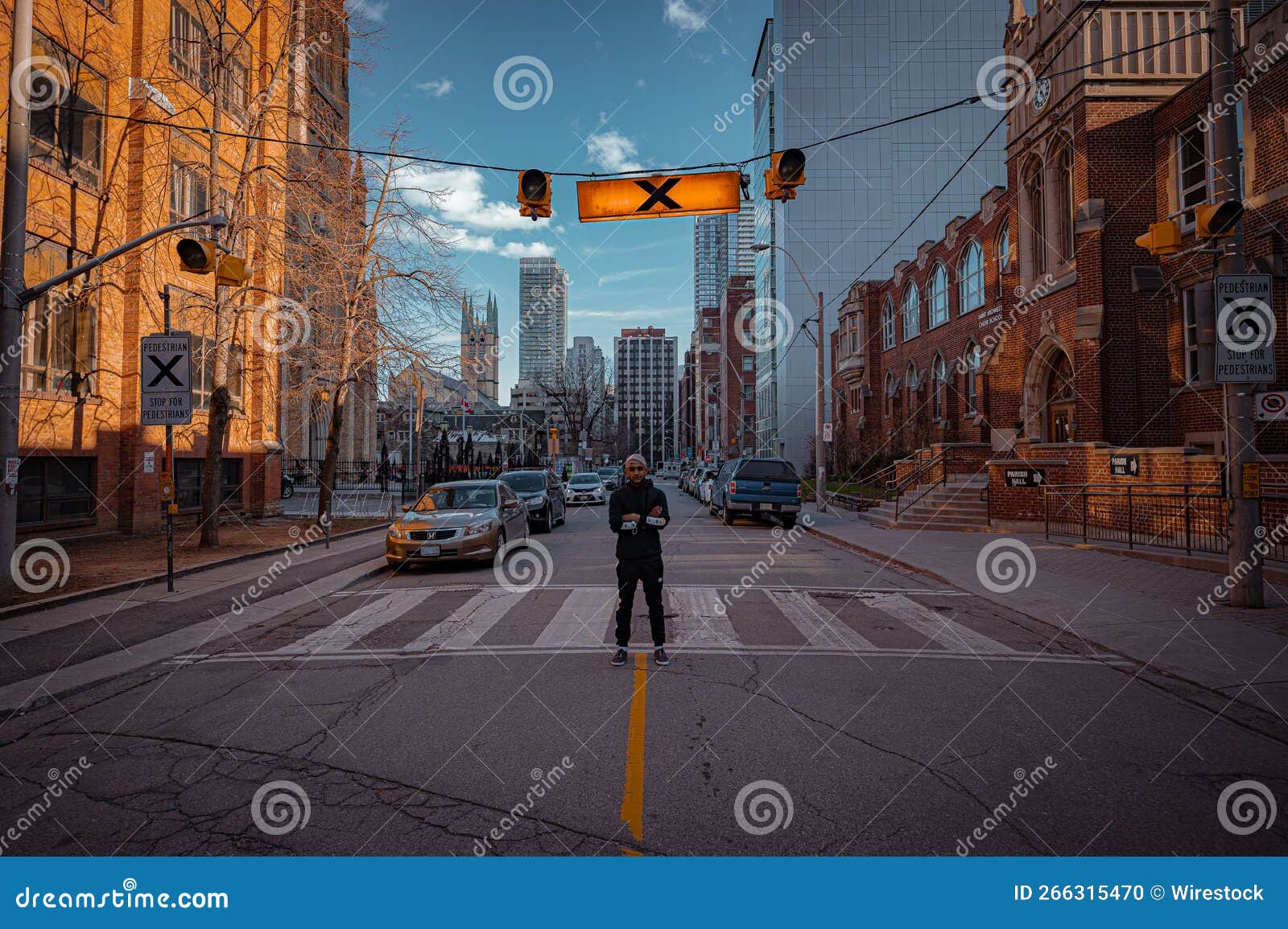 Man Standing on the Streets of Toronto, Canada Editorial Image - Image ...