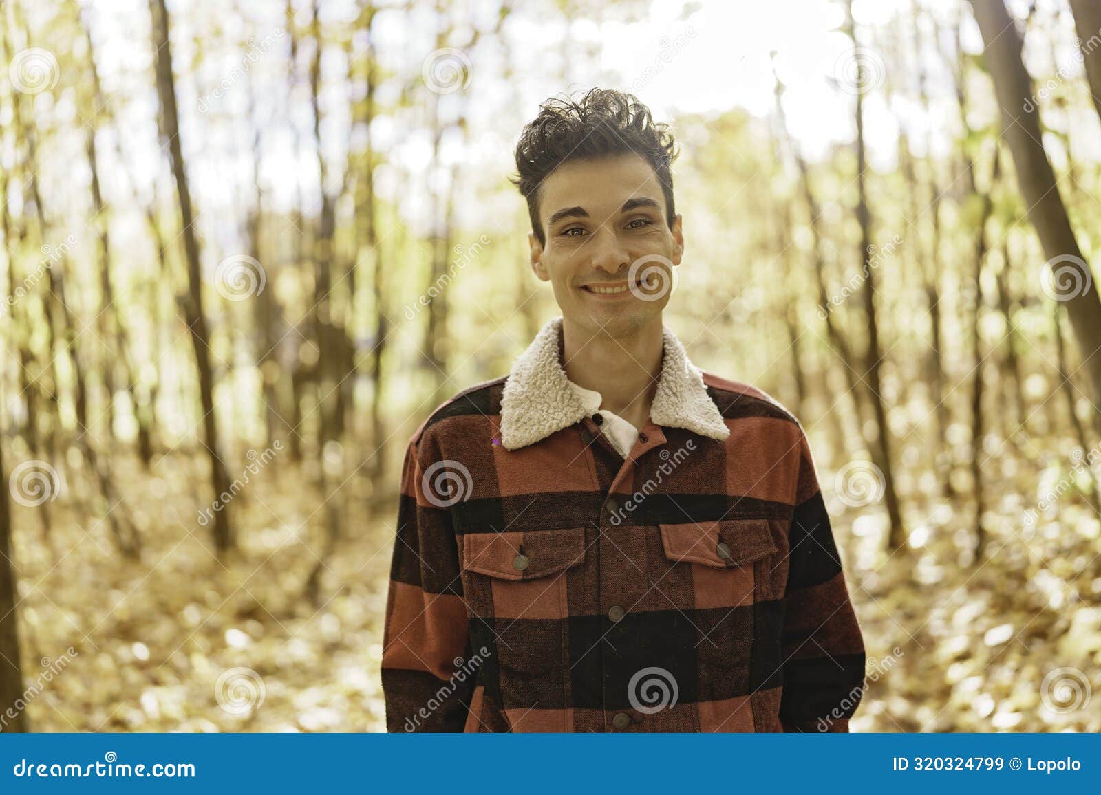 Man Standing Sunset Enjoying the Falling Leaf Stock Image - Image of ...
