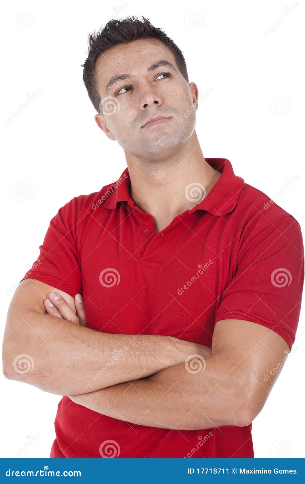 Man standing and thinking stock image. Image of isolated - 17718711