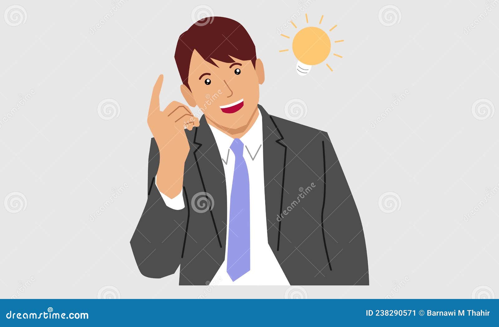 Man Standing Thinking Get Idea. Thoughtful People Understand the ...