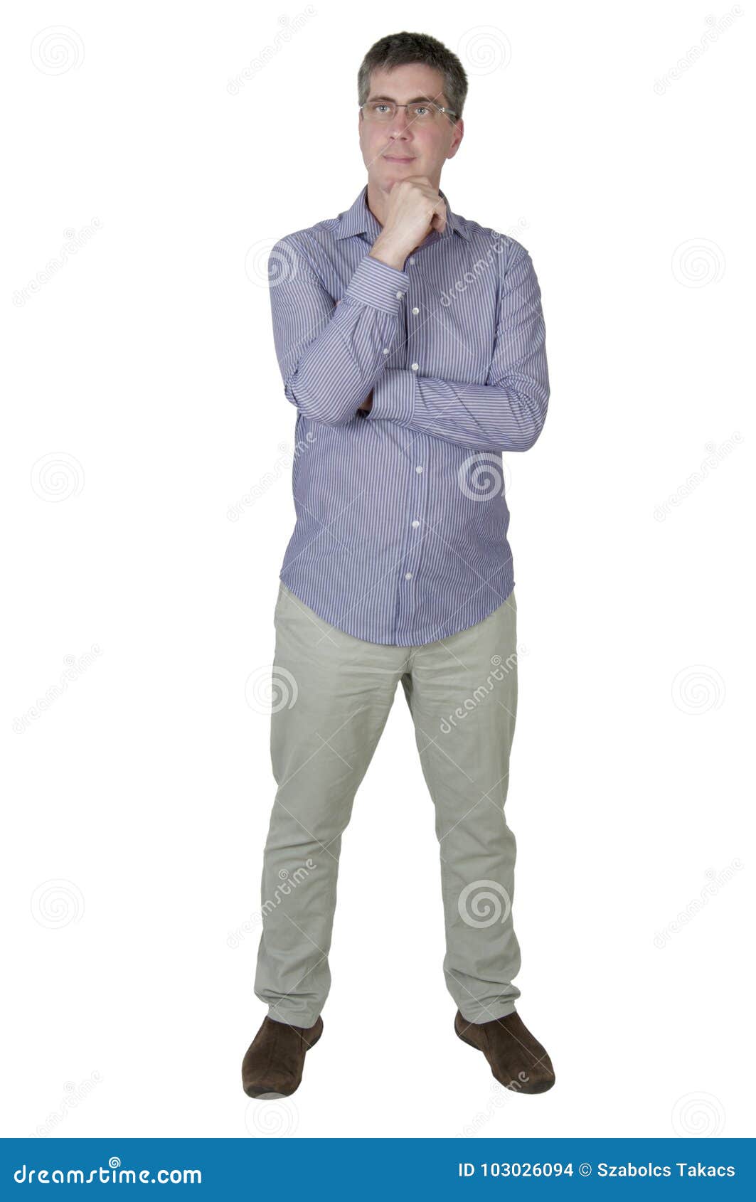 Man standing and thinking stock photo. Image of clipping - 103026094