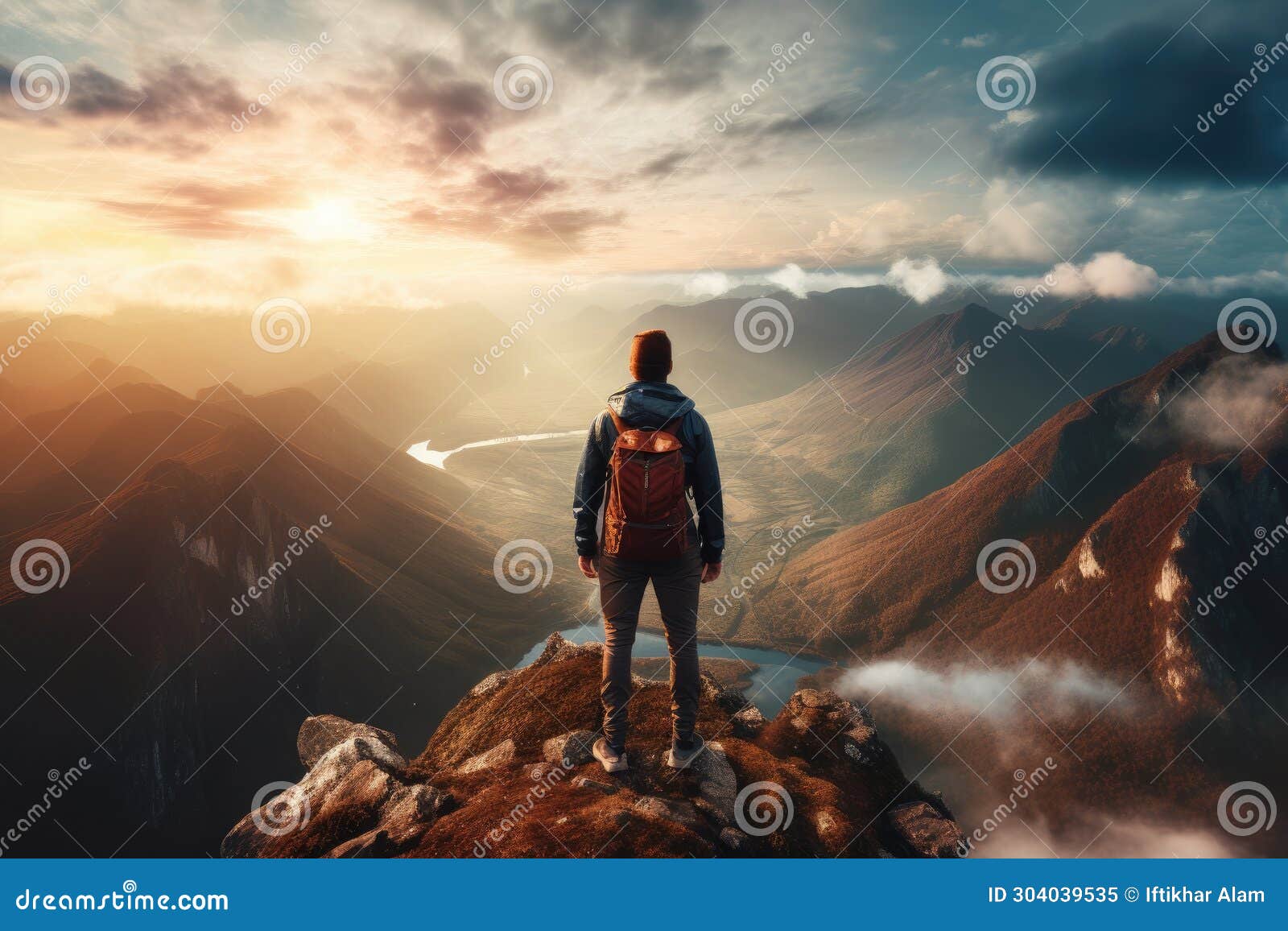 Man Standing on Top of a Mountain - Overcoming Challenges with ...
