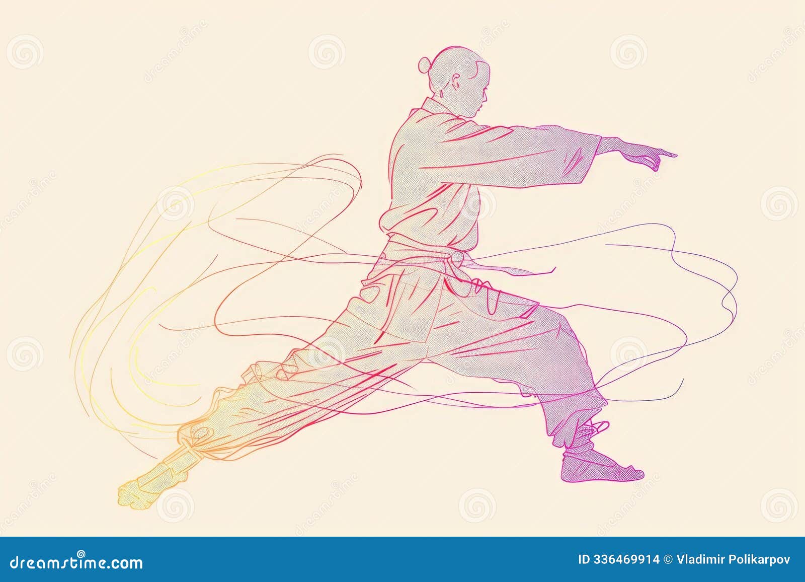 A Man Standing in a Traditional Karate Stance, Ready for Action Stock ...