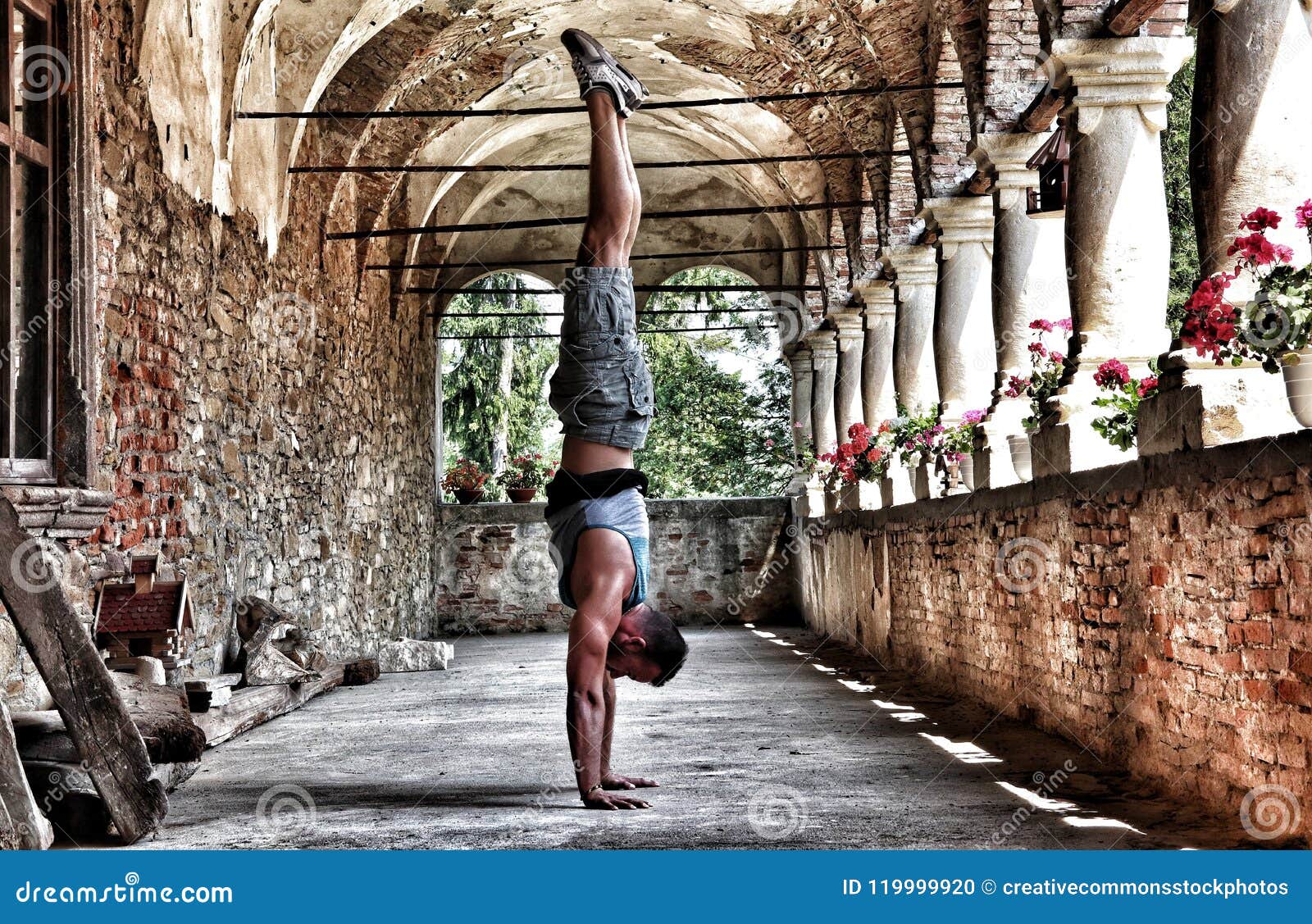 Man Standing With Two Hands Picture. Image: 119999920