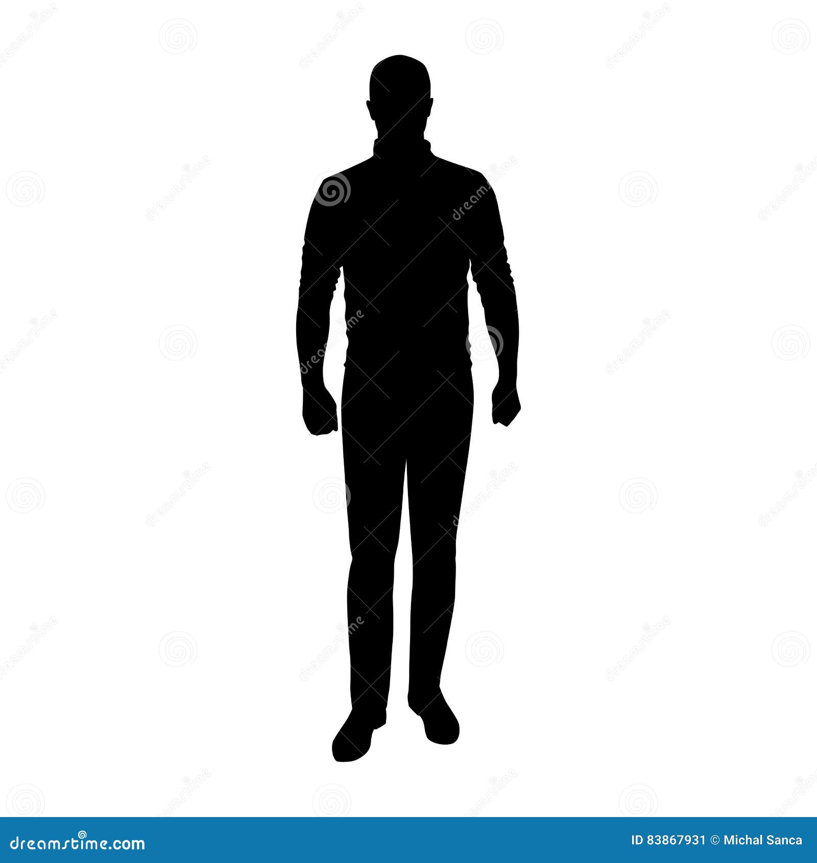 Man Standing Vector Silhouette Stock Vector - Illustration of person ...