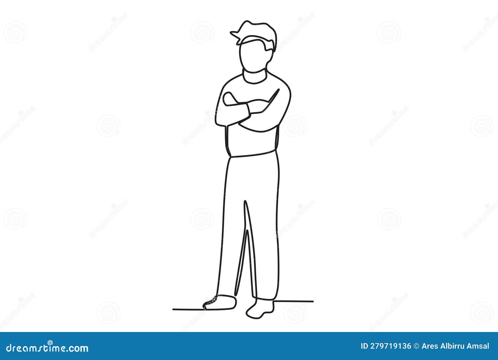 A Man Standing Waiting for the Train Stock Vector - Illustration of ...