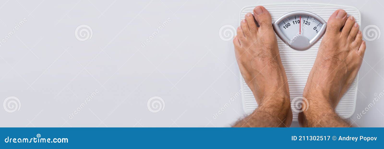 Man Standing on Weight Scale Stock Image - Image of balance, floor ...