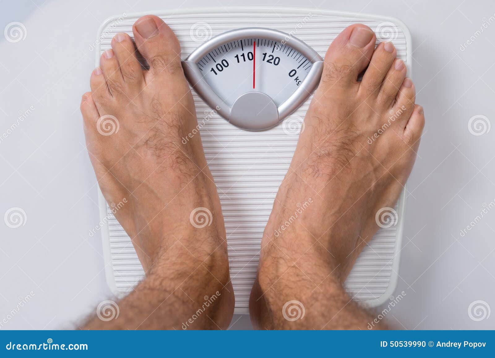 Man Standing on Weight Scale Stock Photo - Image of meter, accuracy ...