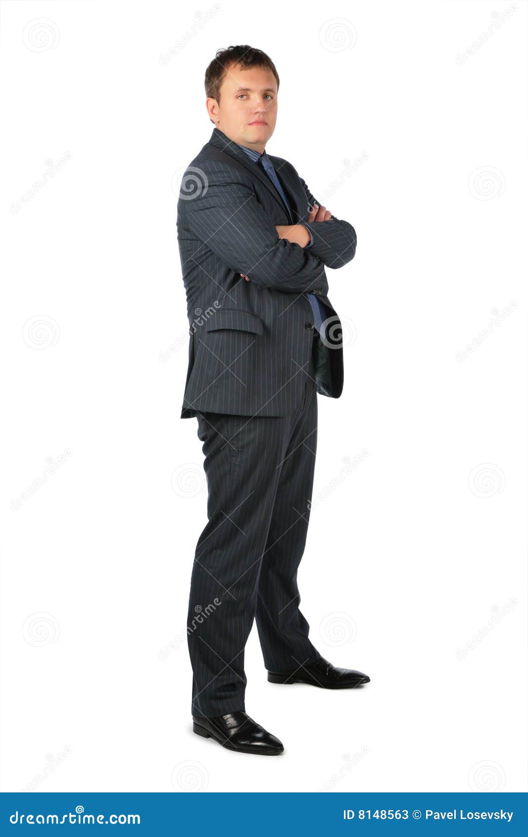 Man Stands Crossed Hands on a Chest Stock Image - Image of crossed ...