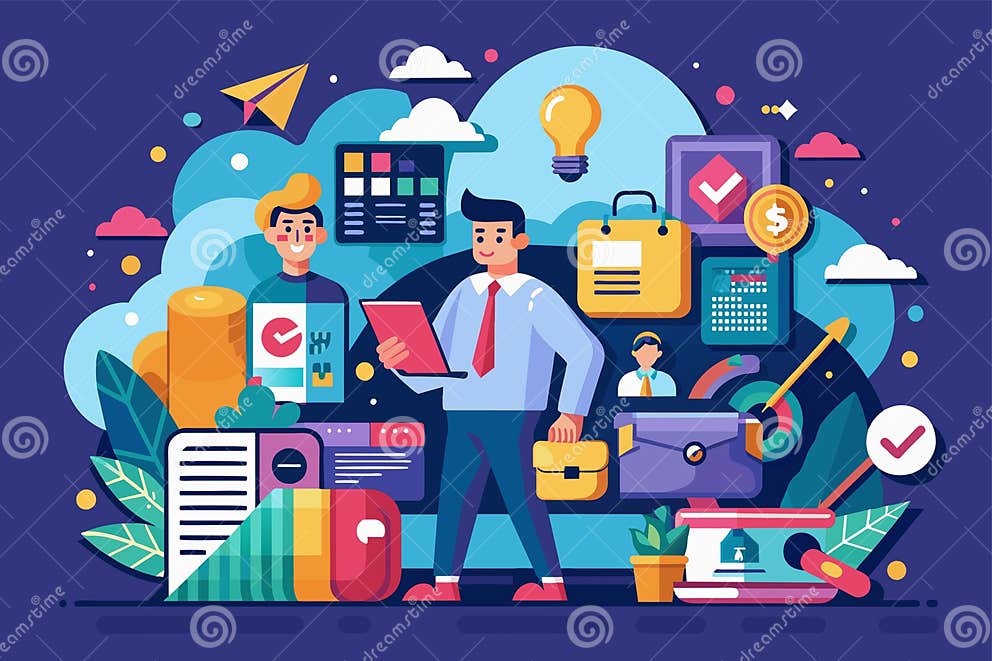 A Man Stands before a Diverse Collection of Various Items, Showcasing a ...