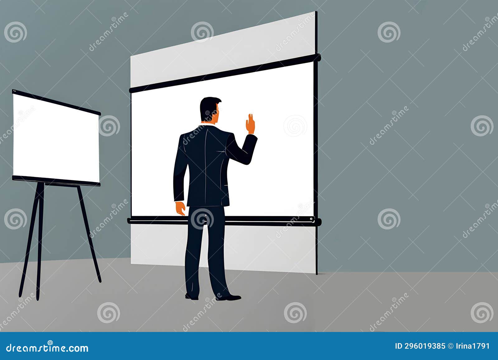 Interactive Whiteboard Isolated Cartoon Vector Illustrations ...