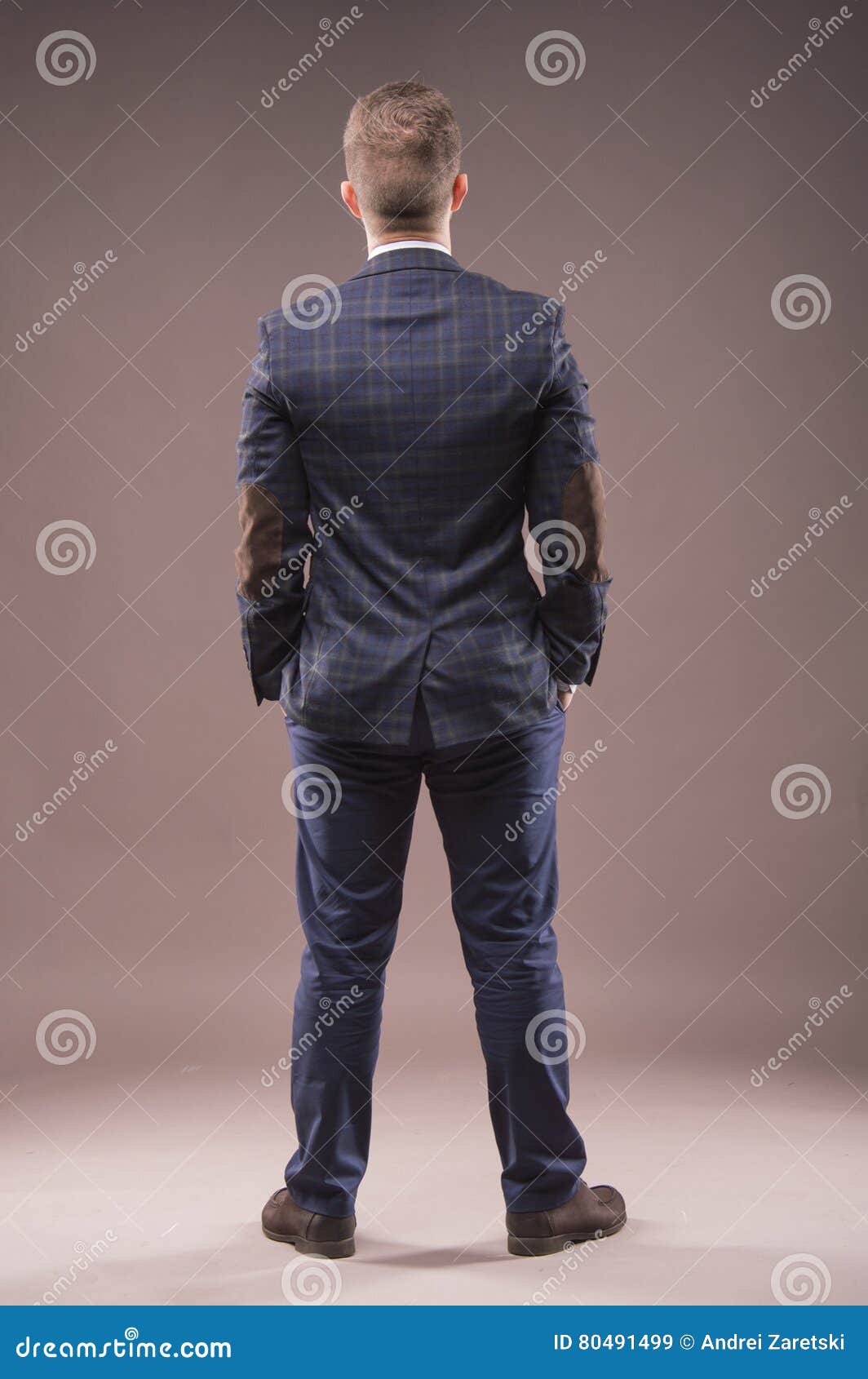Man Stands with His Back To the Camera Stock Image - Image of school ...