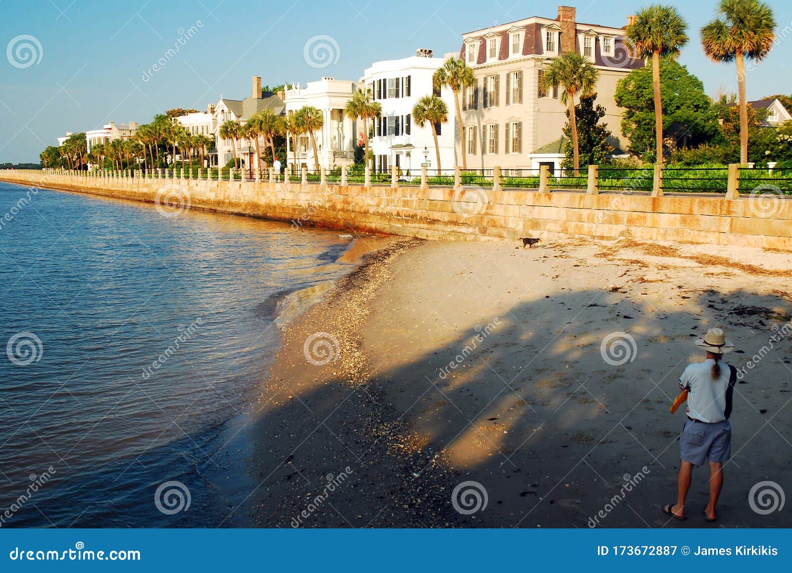 On a Small Patch of Sand on the Waterfront Editorial Photography ...