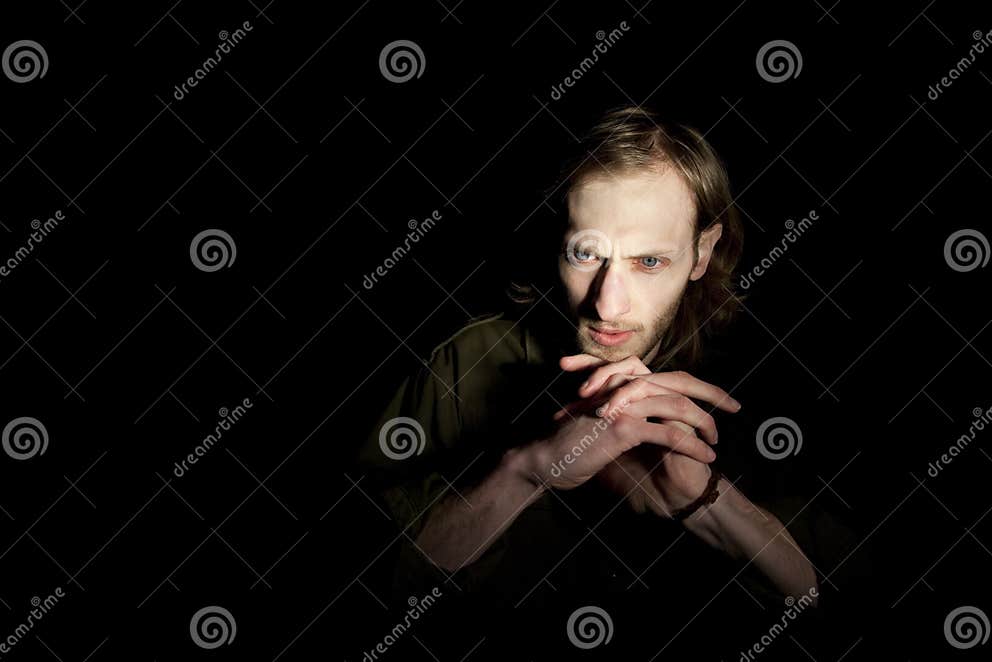 Man staring stock image. Image of eyes, blond, portrait - 20049207