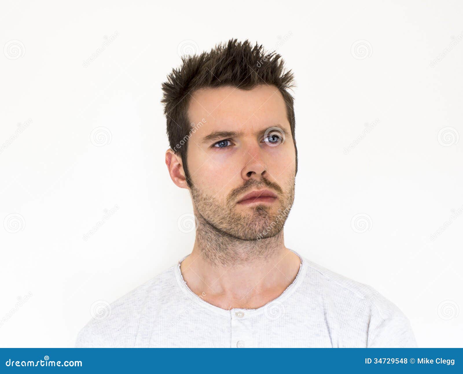 Man Staring into the Distance Stock Photo - Image of face, behavior ...