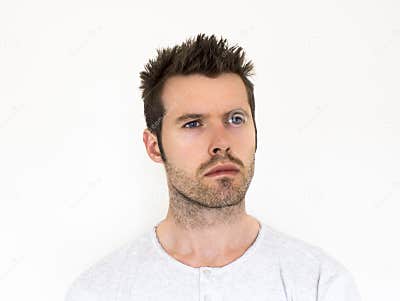 Man Staring into the Distance Stock Photo - Image of face, behavior ...