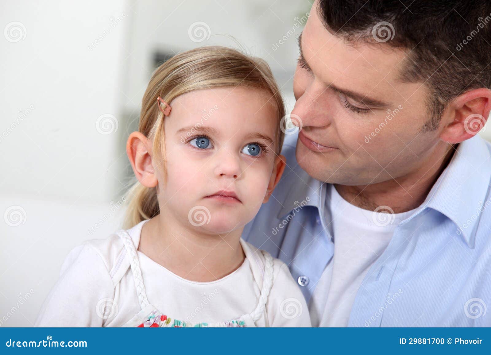 Man Staring at His Daughter Stock Photo - Image of delicate, father ...