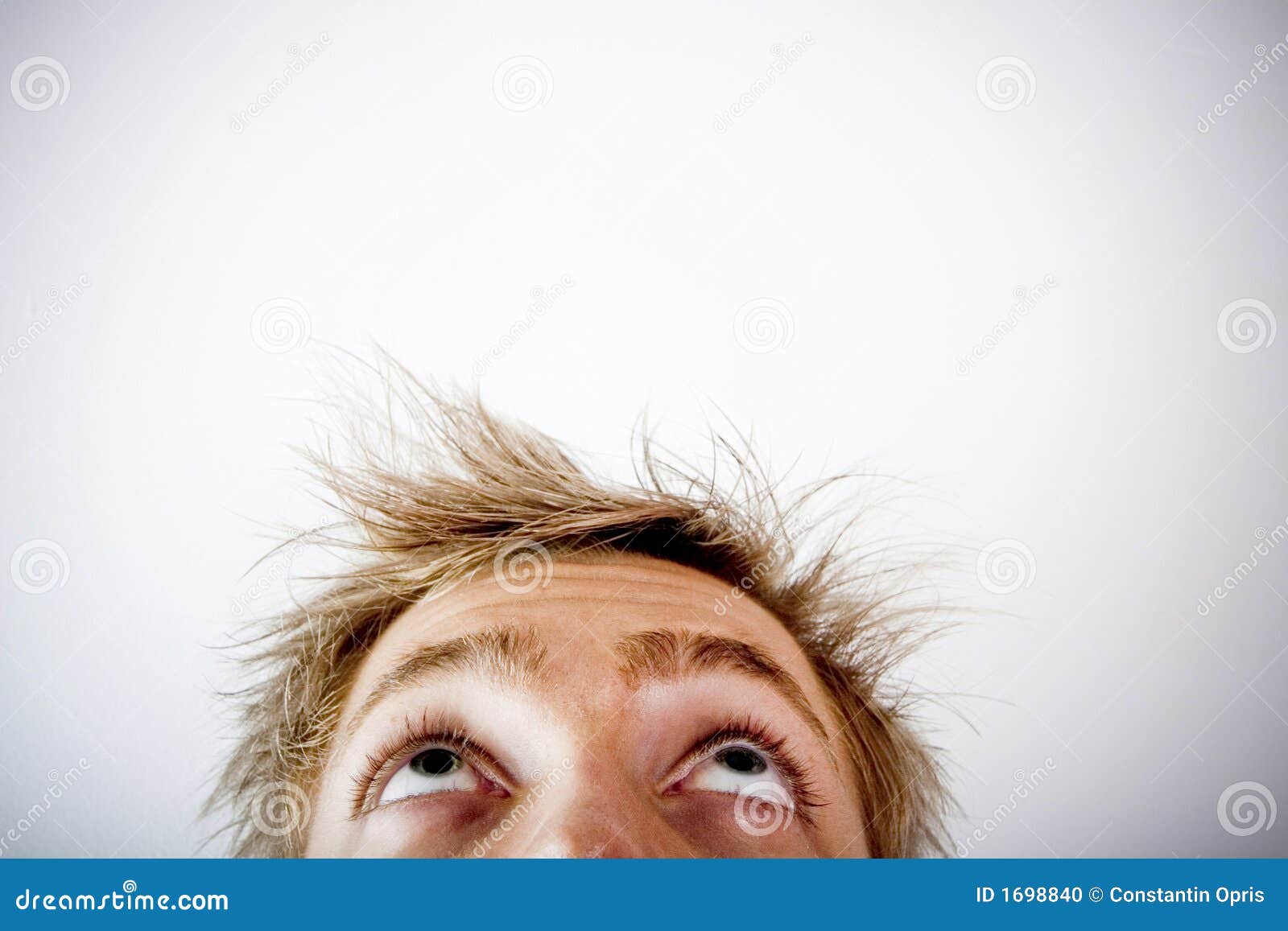 Man Staring Straight Up stock photo. Image of young, glares - 1698840