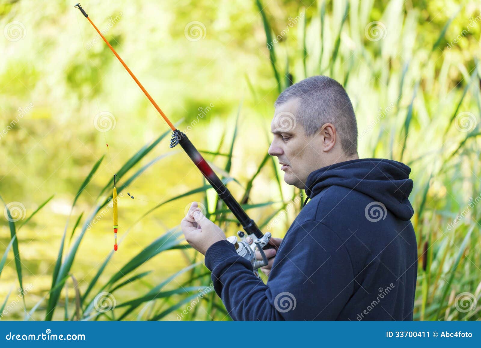 Man start fishing stock image. Image of pacific, bobbin - 33700411