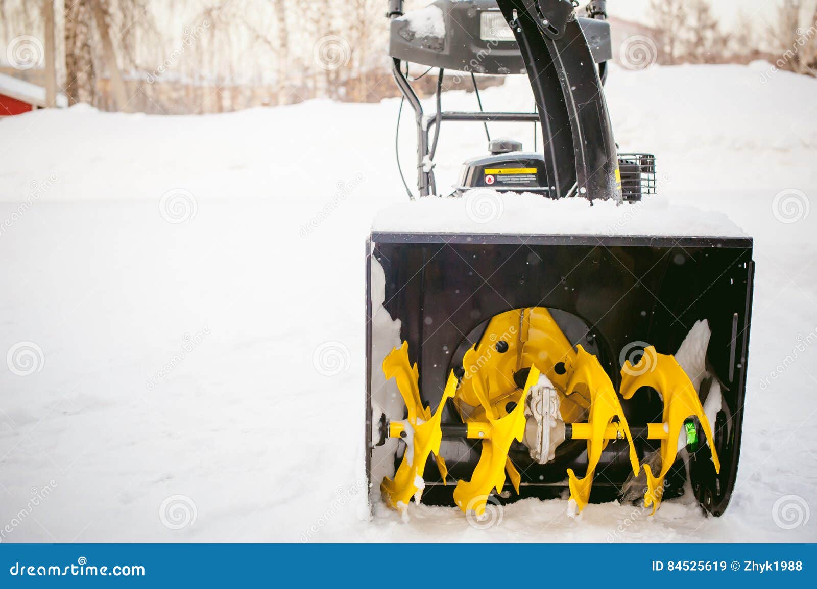 Man Starts Engine Snow Blower Stock Photos - Free & Royalty-Free Stock ...