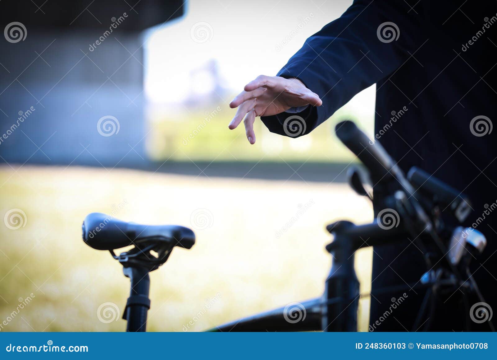 A man stealing a bicycle stock image. Image of crime - 248360103