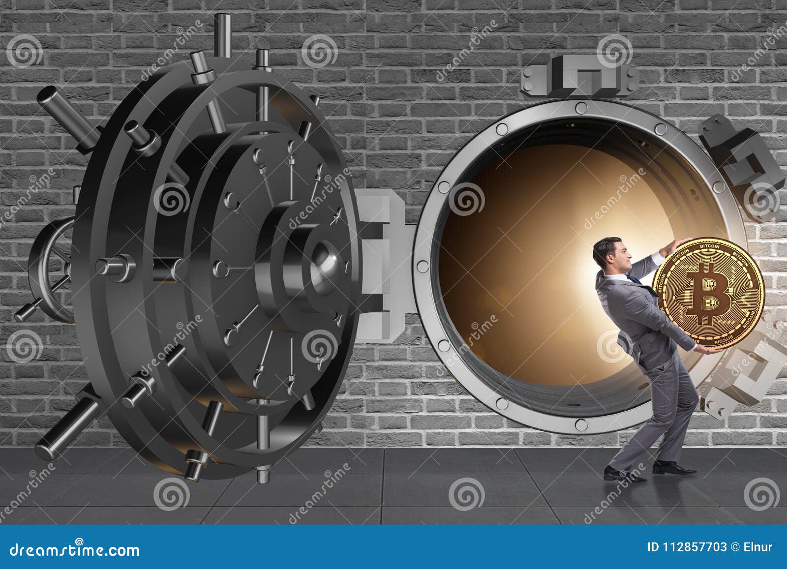 The Man Stealing Bitcoin from Bank Stock Image - Image of hacker, lock ...