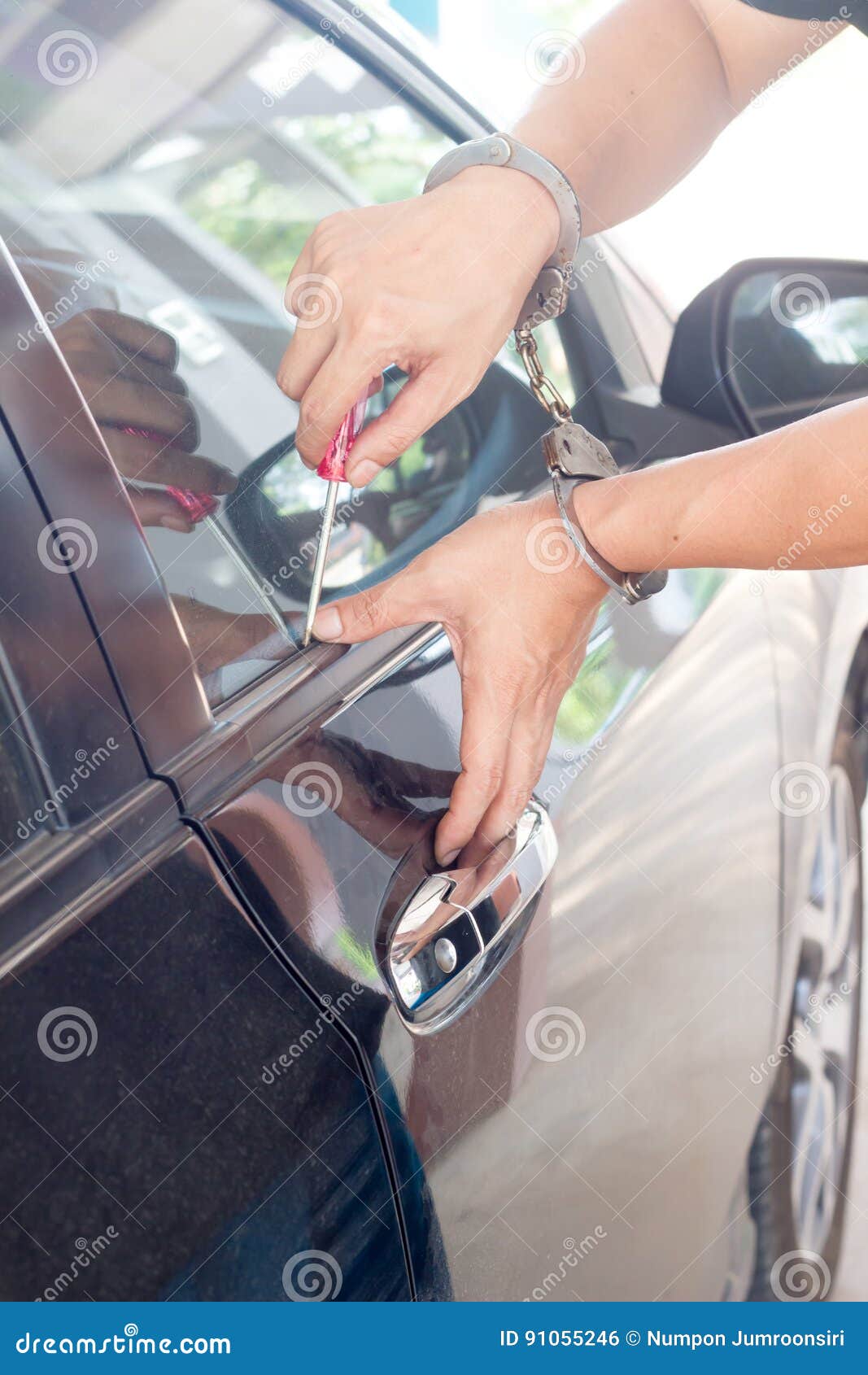 Man stealing car stock photo. Image of crime, tool, break - 91055246