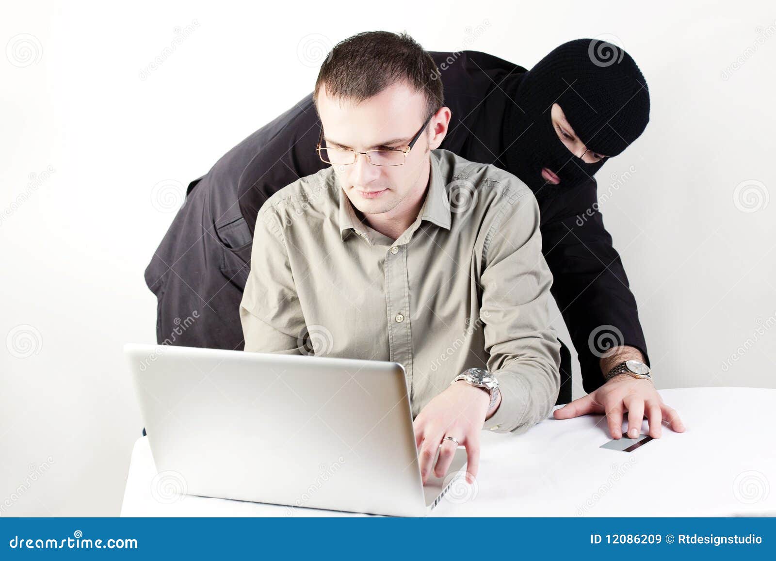Man Stealing Card from a Shopping Man Stock Image - Image of corporate ...