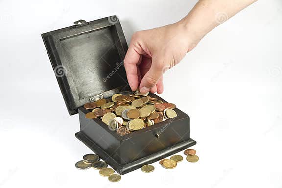 A Man Stealing Coins from a Box Stock Image - Image of grap, market ...