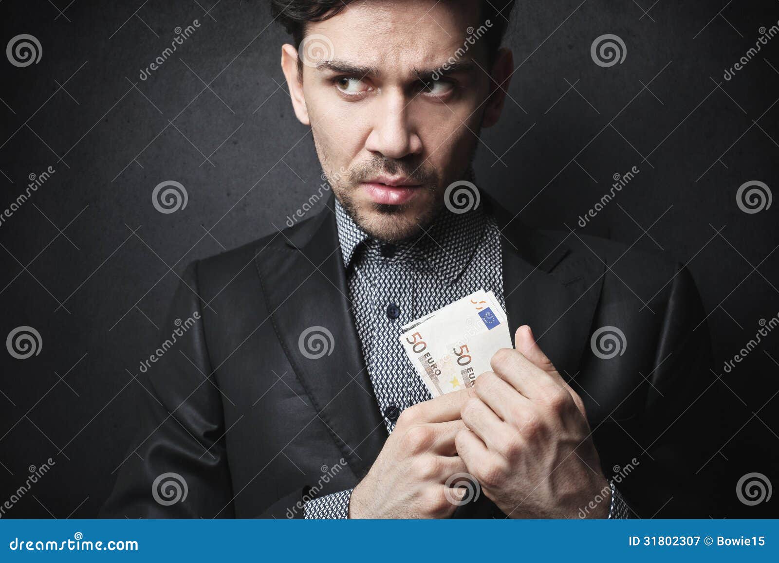 Man stealing some money stock image. Image of mafia, elegant - 31802307