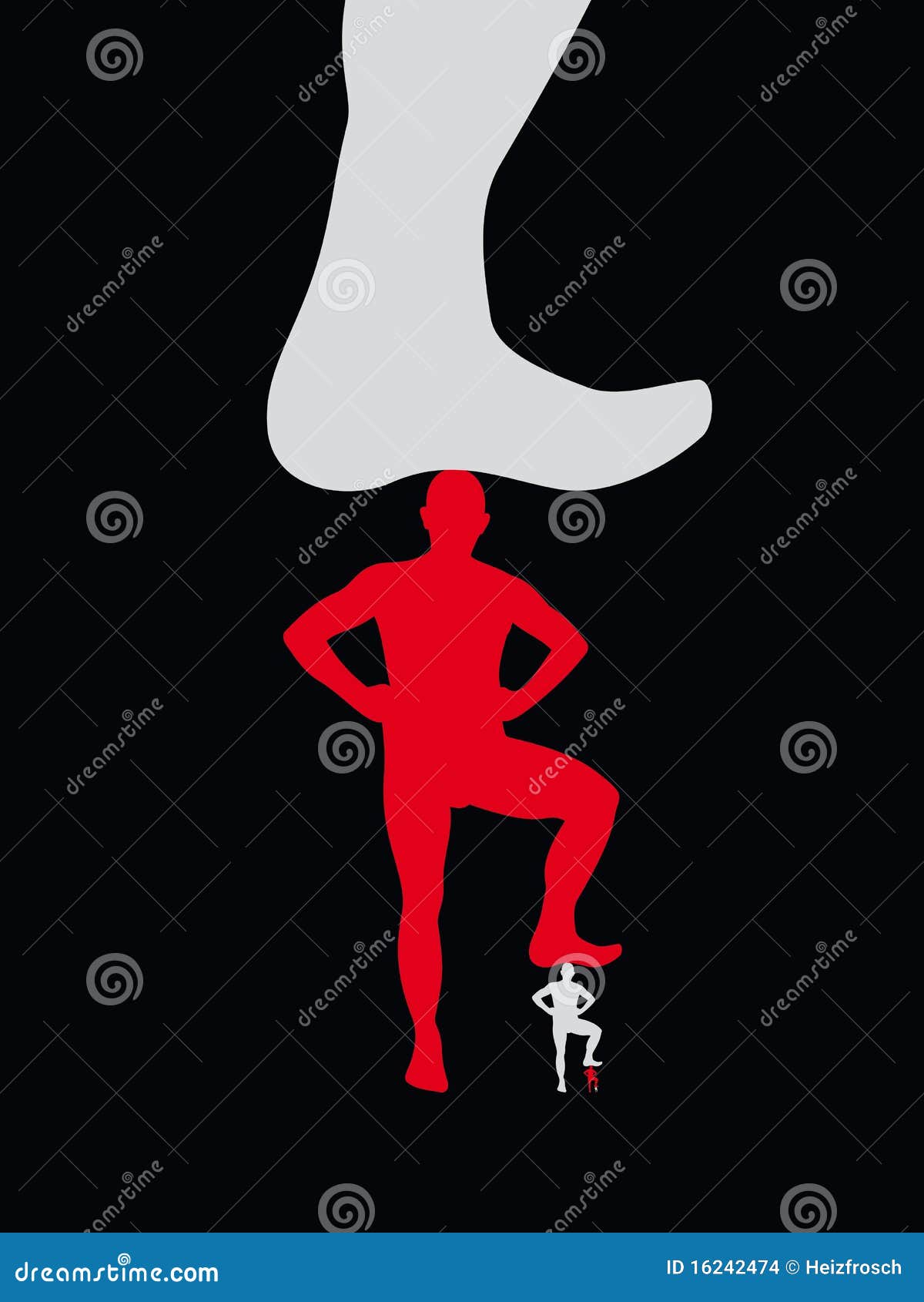 Man stepping on man stock illustration. Illustration of limiting - 16242474