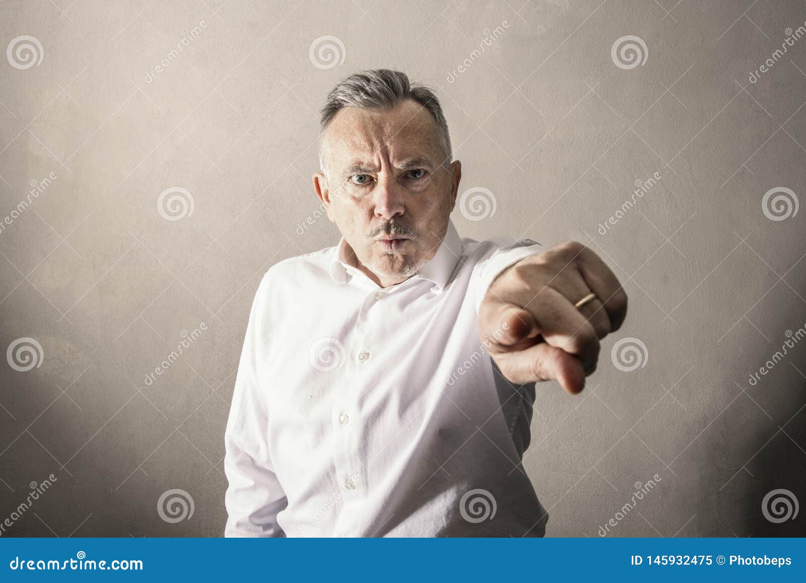 Man by Stern and Angry Look Stock Image - Image of adult, businessman ...