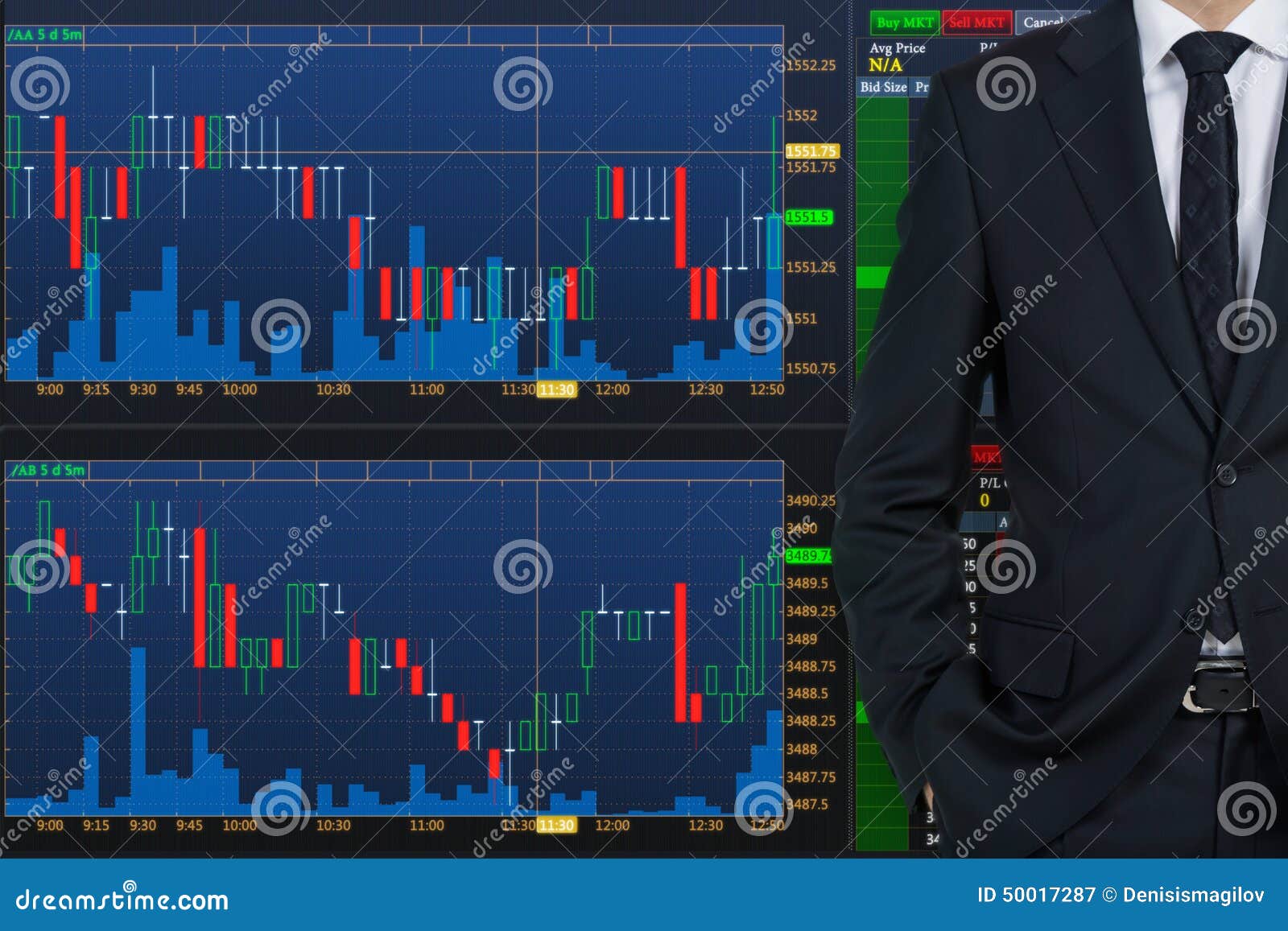 Man and stock chart stock image. Image of businessman - 50017287