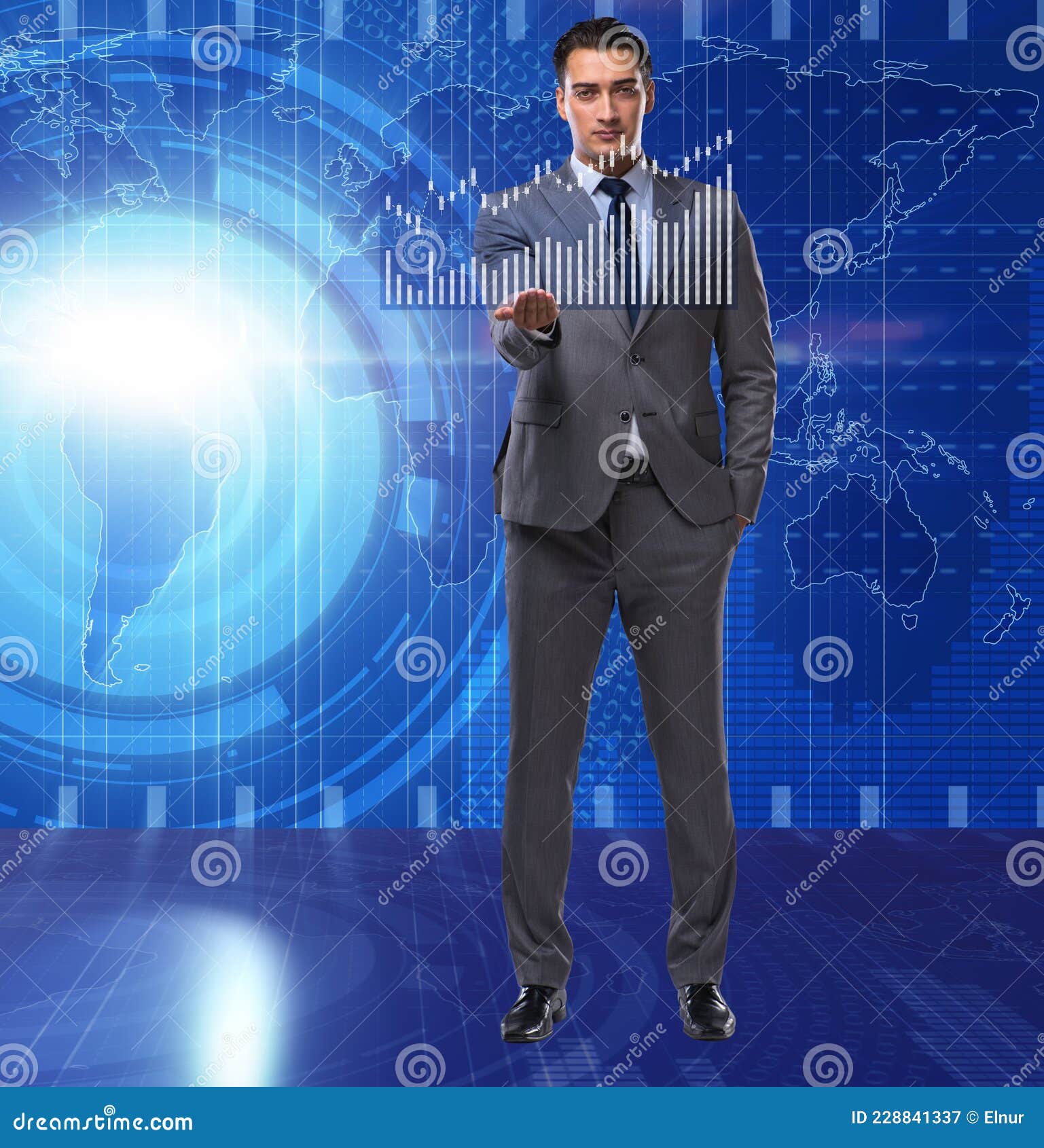 Man in Stock Trading Business Concept Stock Image - Image of growth ...