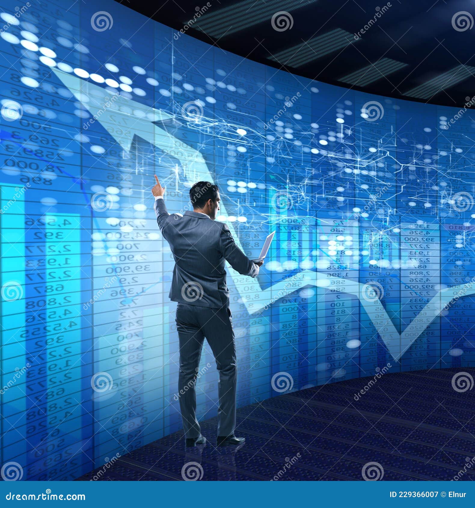 Man in Stock Trading Business Concept Stock Illustration - Illustration ...