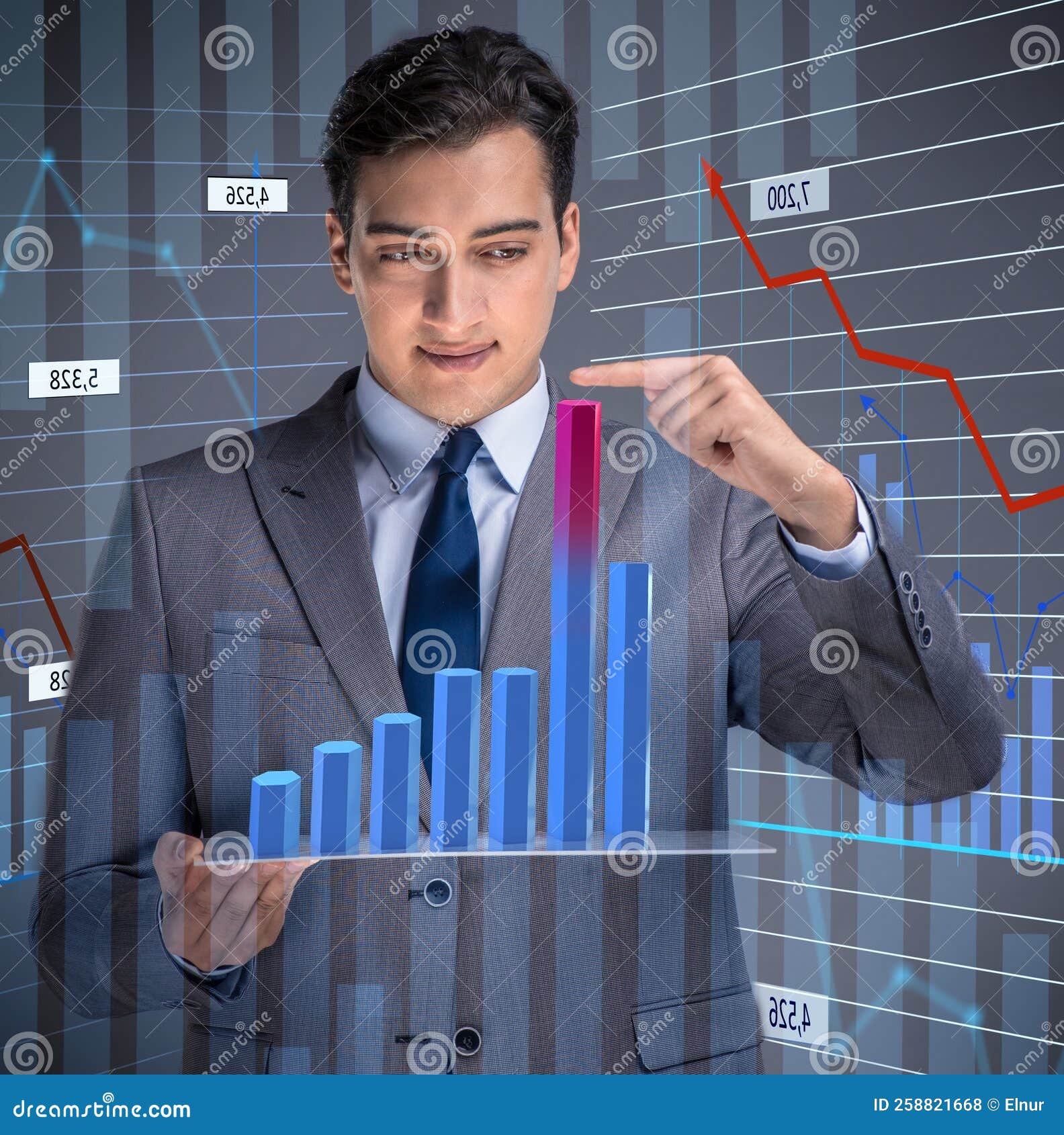 Man in Stock Trading Business Concept Stock Photo - Image of ...